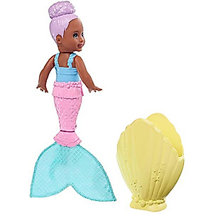 Barbie Dreamtopia Blind Pack Surprise Mermaid Dolls, 4-Inch, in Seashell, with Surprise Look, Gift for 3 to 7 Year Olds