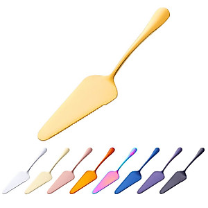 BESTonZON Cake Servers Rose Gold Cake Knife Slicer Stainless Steel Pie Cake Spatula Pie Cutter Pizza Server Server Cake Cutter Cake Servers Rose Gold Cake Knife Slicer