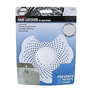 Danco 10306, Tub Protector Hair Cather and Strainer, Hair Drain Clog Prevention Drain Snake, Snare and Auger