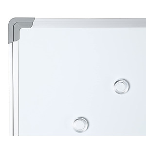 WorkPro® Double-Sided Mobile Magnetic Dry-Erase Whiteboard Easel, 72" x 48", Aluminum Frame With Silver Finish