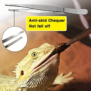 2Pcs Mini Reptile Food Dish Bowls Worm Water Dish Feeder Lizard Gecko Ceramic Pet Bowls with Tongs for Tortoise Lizard Bearded Dragon Frog Leopard Gecko Snake Chameleon(Small, 1.9 Inch)