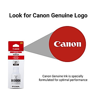 Canon GI-21 Pigment Black Ink Bottle, Compatible to G3260, G2260 and G1220 Supertank Printers (one Size)