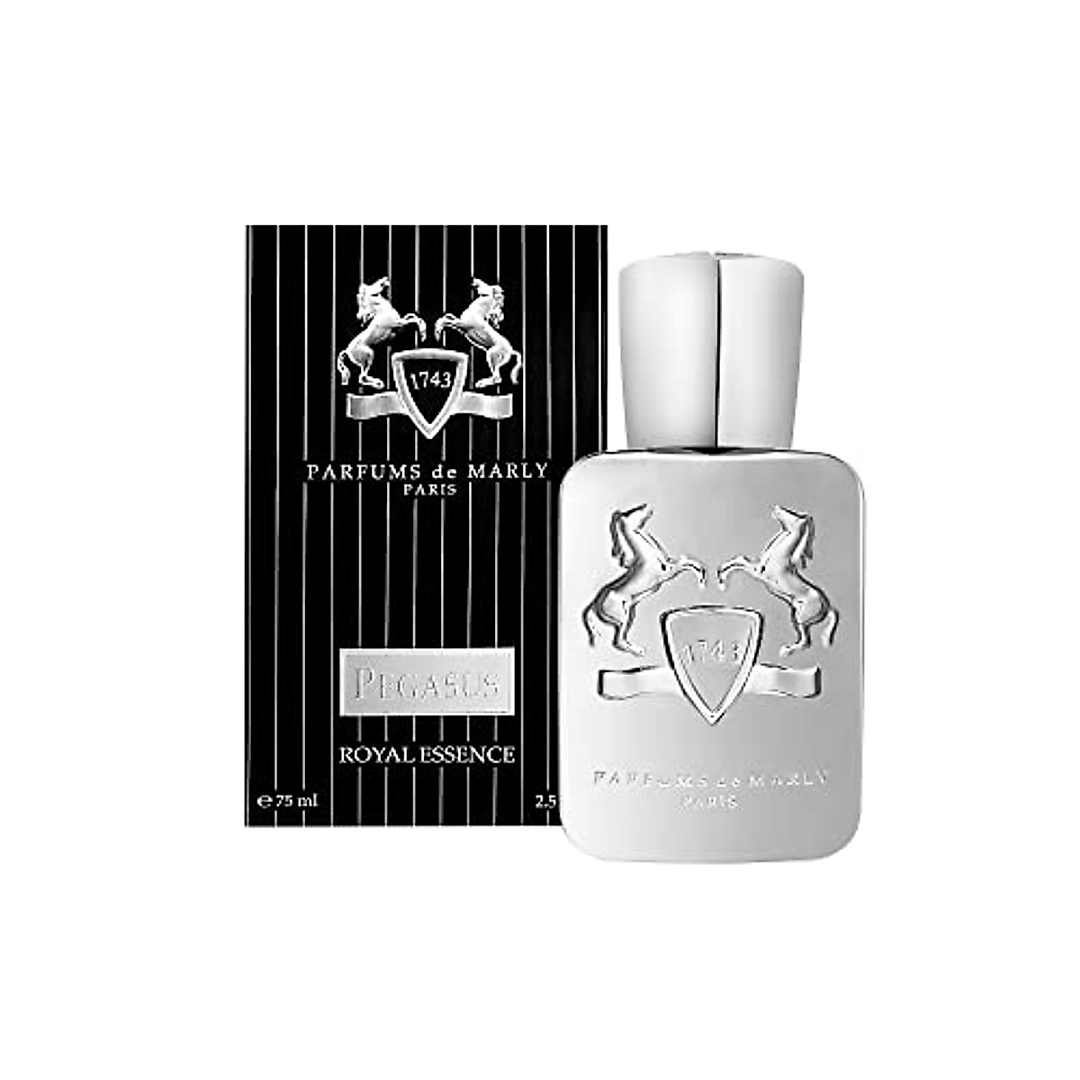 PARFUMS de MARLY - Pegasus - 2.5 Fl Oz - Eau De Parfum For Men - Top Notes Cypress, Bergamot, Heliotrope - Heart Notes Jasmine, Lavender, Bitter Almond - Base Notes Vanilla, Amber, Sandalwood - 75ml