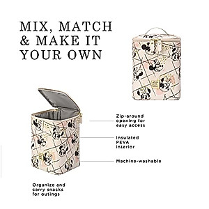 Petunia Pickle Bottom Baby Cooler Bag | Perfect for Baby Bottles and Snacks | Insulated & Reusable Bottle Cooler and Baby Holder | Shimmery Minnie Mouse