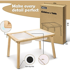 wingyz Kids Table for Play Study Dining Toys Storage, Sensory Tables for Toddler, Activity Table with Storage Bins Birthday Gifts for Boys and Girls