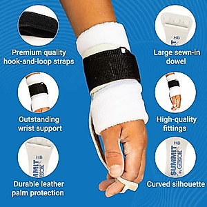 Gibson Athletic Summit High Bar Hook/Loop Gymnastics Grips for Boys - Durable Leather Grip - Hand Grips for Gymnastics Bars Kids - Gymnastics Equipment & Accessories, Made In USA