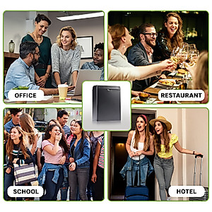 Alpine Sanitary Napkin Receptacle – Wall Mounted Tampon Holder for Bathroom Provides Clean & Odor-Free Restroom for Home, Office & Public Restrooms (Black)