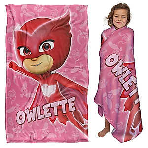 LOGOVISION PJ Masks Blanket Owlette Character Kids Silky Touch Blanket, 36" x 58"