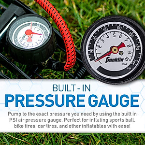 Franklin Sports Air Pump With High-Pressure Foot Pedal for Sports Balls, Bikes, Inflatables and More - Compact and Heavy Duty