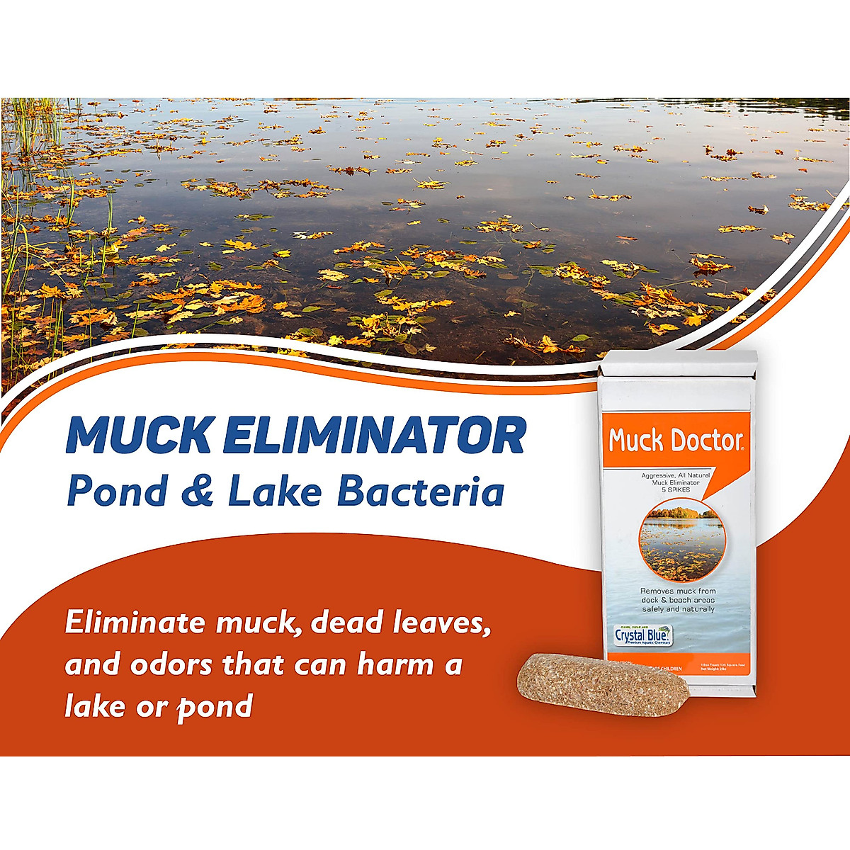 Muck Doctor, 5 Biological Spikes to Reduce Muck, Perfect for Beach Fronts, Lake Docks and Swimming Areas