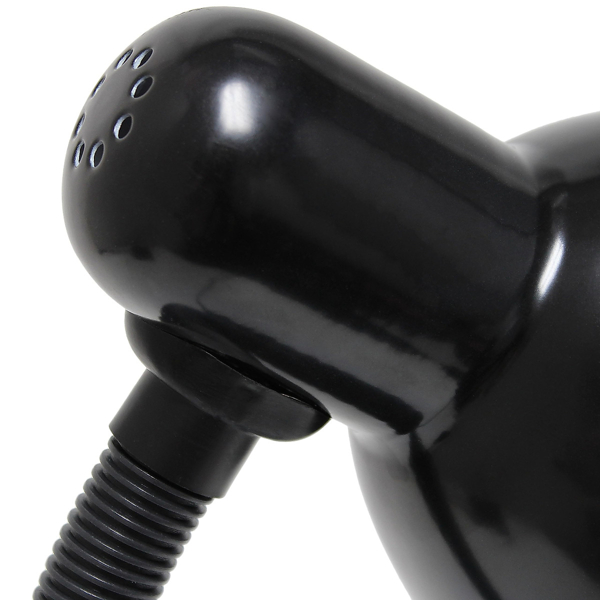 Simple Designs LD1003-BLK Basic Metal Flexible Hose Neck Desk Lamp, Black