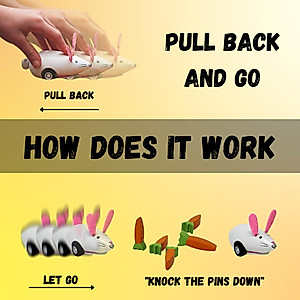 Bunny and Carrot Bowling Game by Jack Rabbit Creations-Develops Coordination and Fine Motor Skills