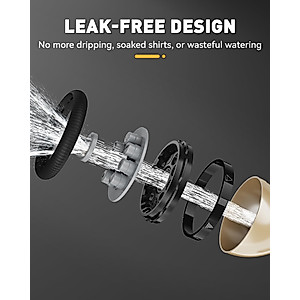 RAINPOINT Garden Hose Nozzle, 100% Zinc Alloy Hose Sprayer Nozzle with 9 Spray Patterns, High Pressure Water Hose Nozzle Heavy Duty Hand Sprayer, Watering Plants and Lawn, Car Washing, Pet Showering