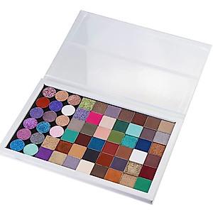 SZDYM strong portable ipad style standable large empty magnetic organizer palette, big white holographic cardboard magnetic palette, holding 60pcs 26mm round or square pans.