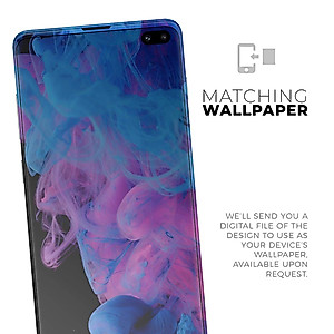 DesignSkinz Glowing Pink and Blue CloudSwirl Protective Vinyl Decal Wrap Skin Cover Compatible with The Samsung Galaxy S20 (Screen Trim & Back Glass Skin)