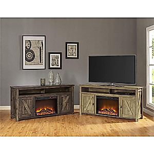 Ameriwood Home Farmington Electric Fireplace TV Console for TVs up to 60", Rustic