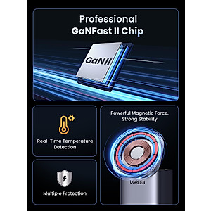 UGREEN MagSafe Charger Stand, Nexode 100W USB C Charger 4 in 1 with 15W MagSafe Wireless Fast Charging Station for iPhone 15 Pro Max/14/13/12, AirPods Pro, MacBook Pro, Galaxy S24