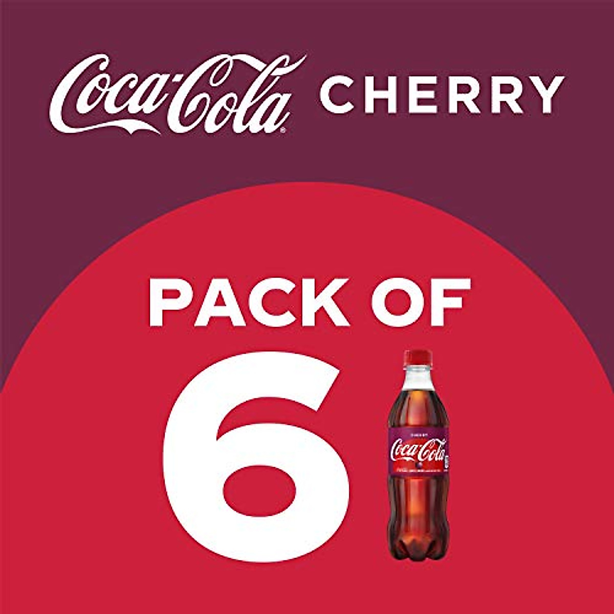 Coca-Cola Coke Cherry Soda, 16.9 fl oz (pack of 6)