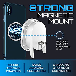 Magnetic Plug-in Wireless Charger - Cordless Charging Station with Fast Charge - Universal Phone Charger Pad for Qi Enabled Compatible w/iPhone 11, 12, 13, Pro & Max, Apple (2 Pack White)