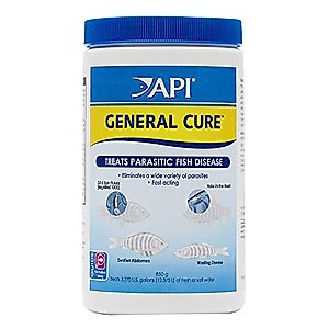 API GENERAL CURE Freshwater and Saltwater Fish Powder Medication 30-Ounce Bulk Box,White