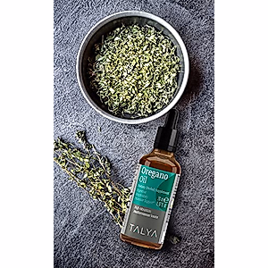 TALYA Oregano Oil Herbal Supplement 0.67 fl. oz, Premium Quality, 100% Natural, High Carvacrol, Supports Healthy System, Digestion & Respiratory Relief, Skin & Nails, Non-GMO, Vegan, Essential Oil