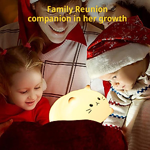 Tremdwoto Cat Lamp for Kids, Rechargeable Silicone Cat Night Light with 7 Colors Changing, Kitty Nightlight for Cat Lover Girls (Cat-A)