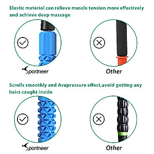 Sportneer Adjustable Ankle Weights+Handheld EVA Foam Roller Massage Stick