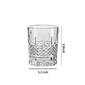 WHOLE HOUSEWARES Double Old-Fashioned Drinking Glasses - Whisky Glasses - Tumblers Set of 6 (9OZ)