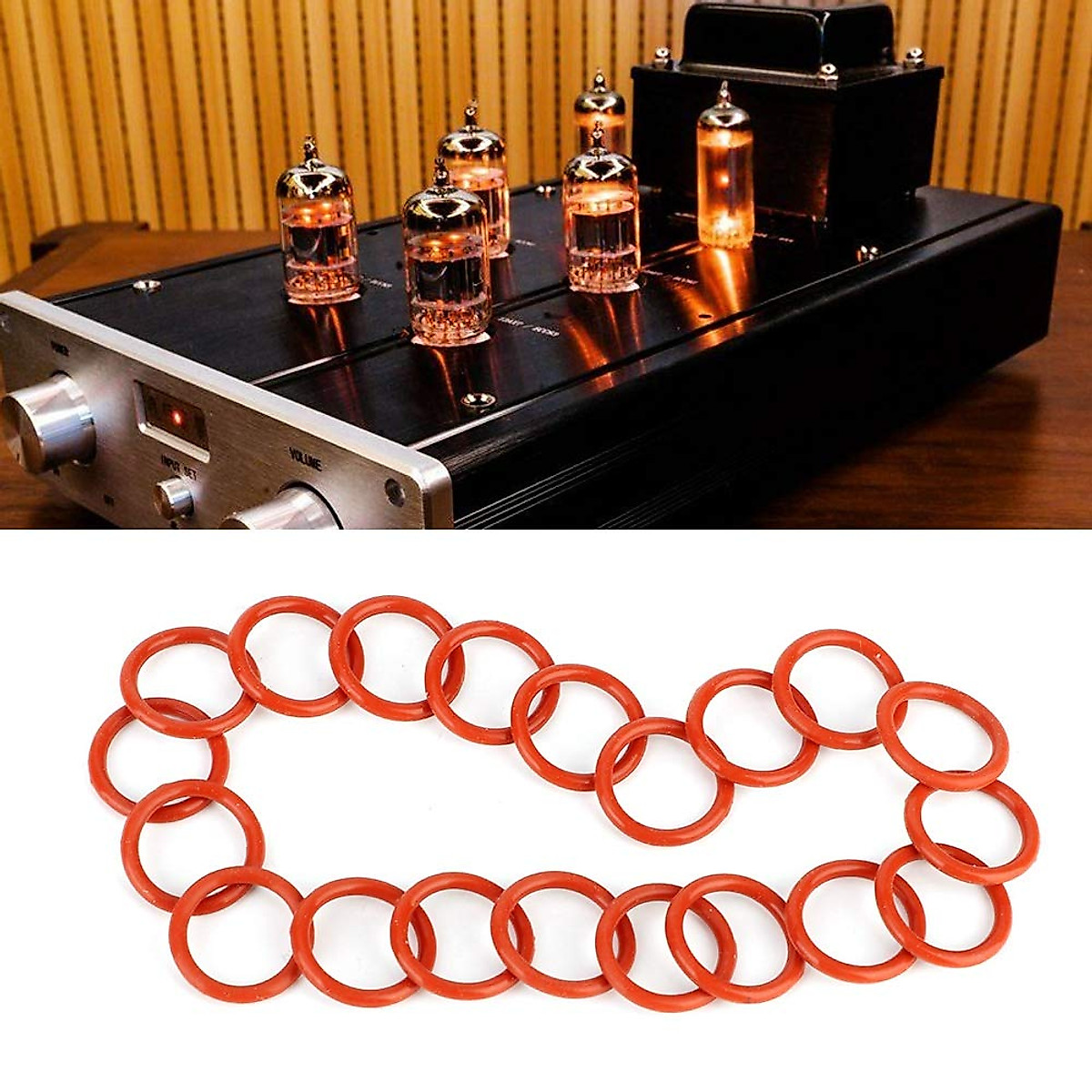 Aramox Tube Damper, 20pcs Tube Damper Silicone Rings Fit for 12AX7 12AU7 12AT7 12BH7 EL84