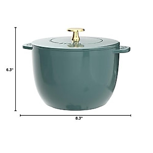 staub La Cocotte de GOHAN Z1025-325 La Cocotte de Gohan Eucalyptus M 6.3 inches (16 cm) Rice Pot, 2 Pieces, Cast Iron Rice Cooker