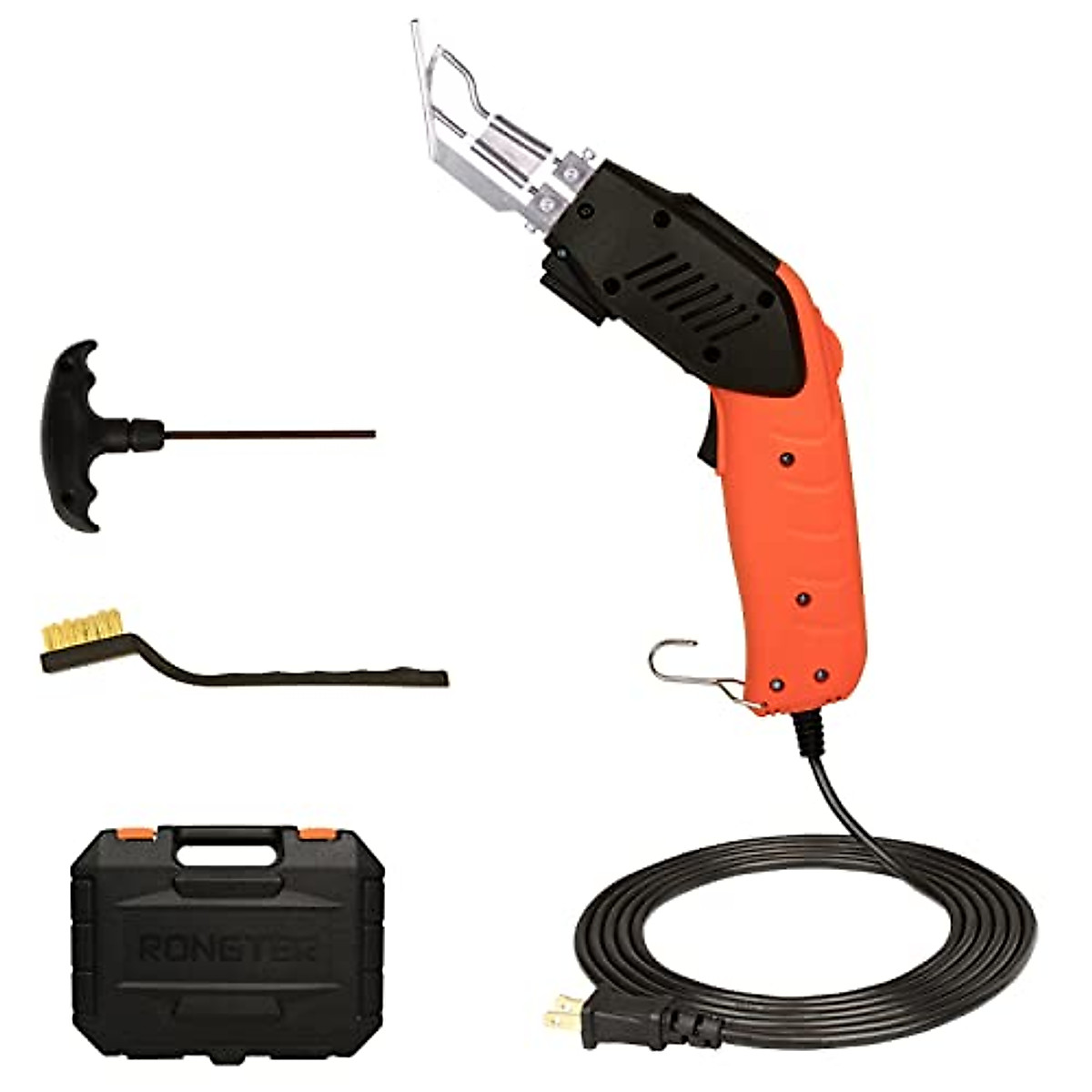 RONGTER Fabric Cutter Rope Cutter Utility Knife, Air Cooled Electric Hot Knife Foam Cutting Tool with Adjustable Power Blades for Cutting Belt Cloth