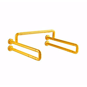 CRODY Bath Wall Attachment Handrails Grab Bar Rails Grab Bar- Multifunction Shower Safety Grab Rails Fluorescent Circle Towel Rack Bath Safety Bar Bathtub Rail Grab with Nylon Finish