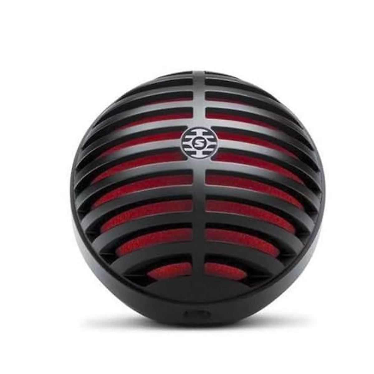 Shure MV5 Digital Condenser Microphone with Cardioid - Plug-and-play with iOS, Mac, PC, Onscreen Control w/ ShurePlus MOTIV Audio App, Includes USB and Lightning Cables (1m each) - Black w/ Red Foam