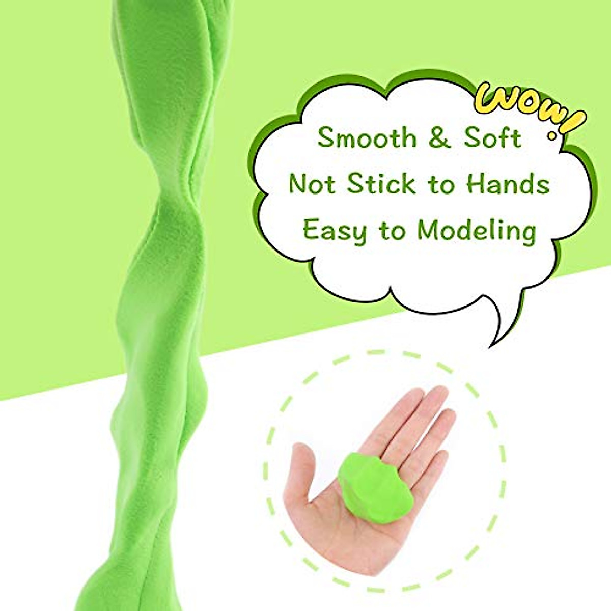 Vankerter 24 Colors Air Dry Clay for Kids Non-Toxic Soft & Ultra Light Magic Modeling Clay Kit with Project Book, Accessories and Sculpting Tools, Perfect Creative Gift for Boys & Girls