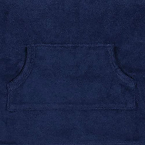 Gerber Unisex Baby Toddler Hooded Kangaroo Pocket Terry Cover Up, Navy, 4T