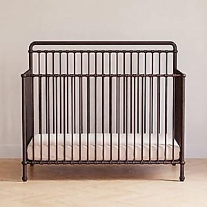 Namesake Winston 4-in-1 Convertible Metal Crib in Vintage Iron, Greenguard Gold Certified