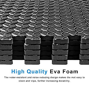 StillCool Puzzle Exercise Floor Mat, EVA Interlocking Foam Tiles Exercise Equipment Mat with Border - for Gyms, Yoga, Outdoor Workout