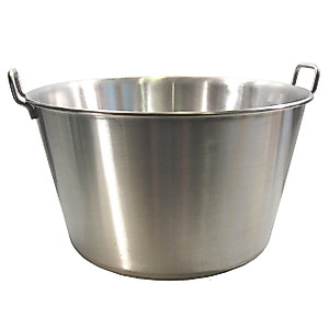 Cazo Grande Para Carnitas Extra Large 21" inch Stainless Steel Heavy Duty Acero Inoxidable Wok comal Fry