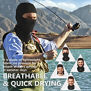 Botack Balaclava Face Mask Sun UV Protection Breathable Full Head Mask for Men Women Skiing Cycling