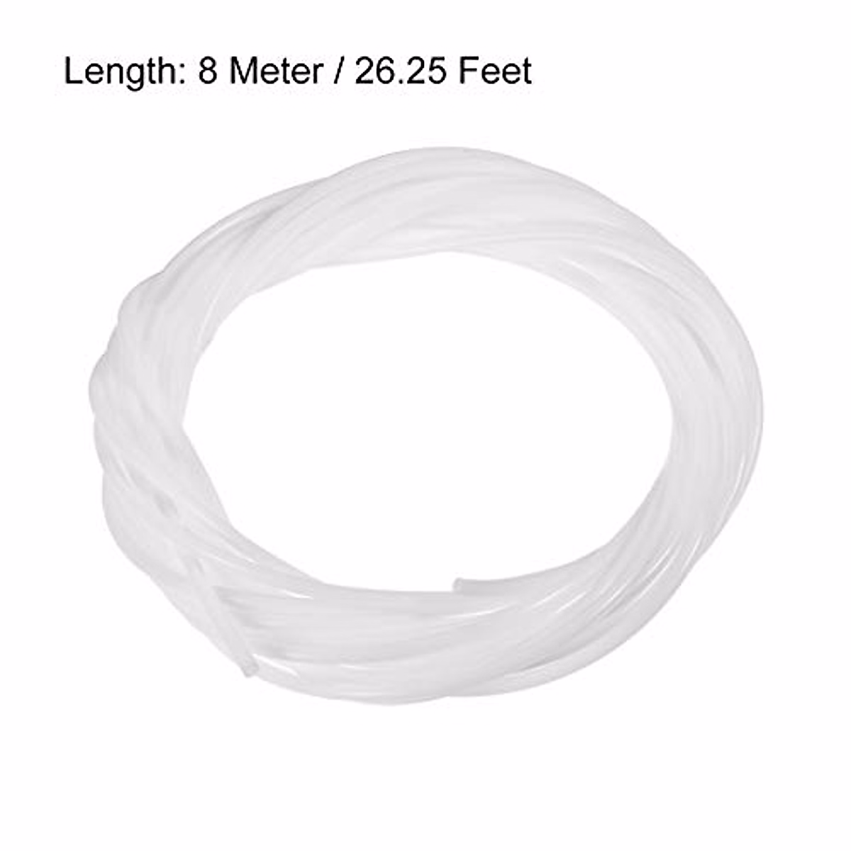 uxcell PTFE Tube 26Ft - ID 2mm x OD 4mm Fit Filament 1.75 for 3D Printer White