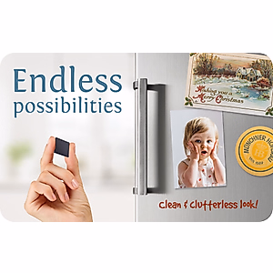 Magnefic Magnetic Squares, 1 Tape Sheet of 70 Magnetic Squares (Each 20x20x2mm), Magnet on one Side, Self Adhesive on The Other Side. Perfect for Fridge Organisation, Art Project, Vision Board