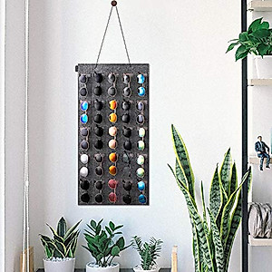 AFUOWER Sunglasses Organizer Storage Hanging Wall for Men Women Sunglasses Holder 25 Slots, Eyewear Display Wall Mounted (Gray)