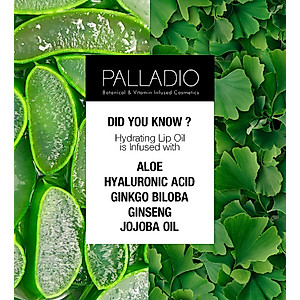 Palladio Hydrating Lip Oil Infused with Hyaluronic Acid, Non-Sticky Formula, Subtle shine with tinted sheer color, liquid lipstick, prevents chapped lips, Vegan & Cruelty-Free | 0.13 Oz. (NOT!)