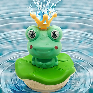 ArtCreativity Frog Bath Sprinkler Toy Set, Includes 1 Frog Fountain, 4 Nozzles, and 1 Ball, Battery-Operated Bathtub and Swimming Pool Toy for Kids, Great Gift for Boys and Girls Ages 3 and Up