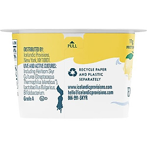 Icelandic Provisions Extra Creamy Skyr Lemon Whole Milk Yogurt, 4.4 oz