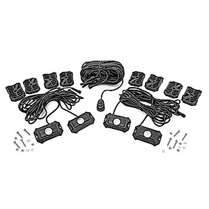 Rough Country Deluxe LED Rock Light Pods w/Mounting Kit | 4 Pods - 70980 , White