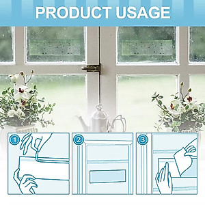 30 Pcs Window Fly Traps for Indoor, Fly Paper Sticky Strips, Fly Catcher Clear Windows Trap for Home, House Fly Killer Lady Bug Traps Indoor