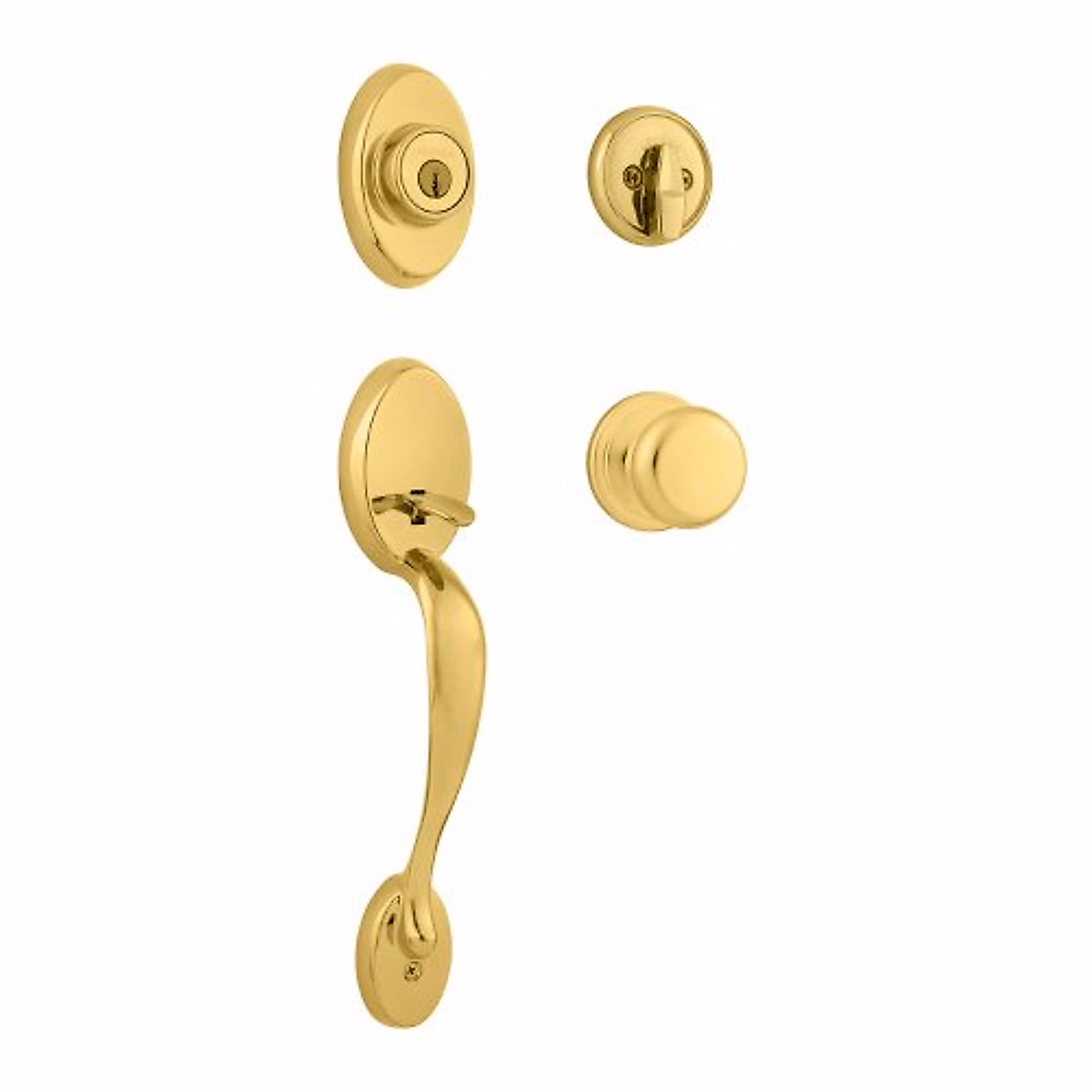 Kwikset 98001-196 Chelsea Handleset, Polished Brass