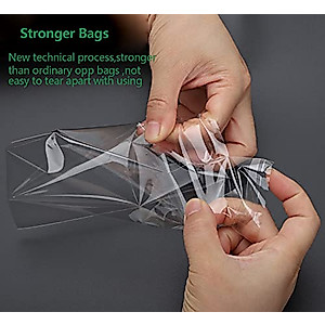 200 pcs Clear 4" x 9" (W:10xL:23CM) Self Seal Cello Cellophane Bags Resealable Poly Bags 2.8 mils for Cookie, Candy, Gift Bakery, Prints, Photos, Cards & Envelopes, Party Decorative