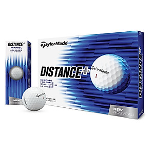 TaylorMade 2018 Distance+ Golf Ball, White (One Dozen)